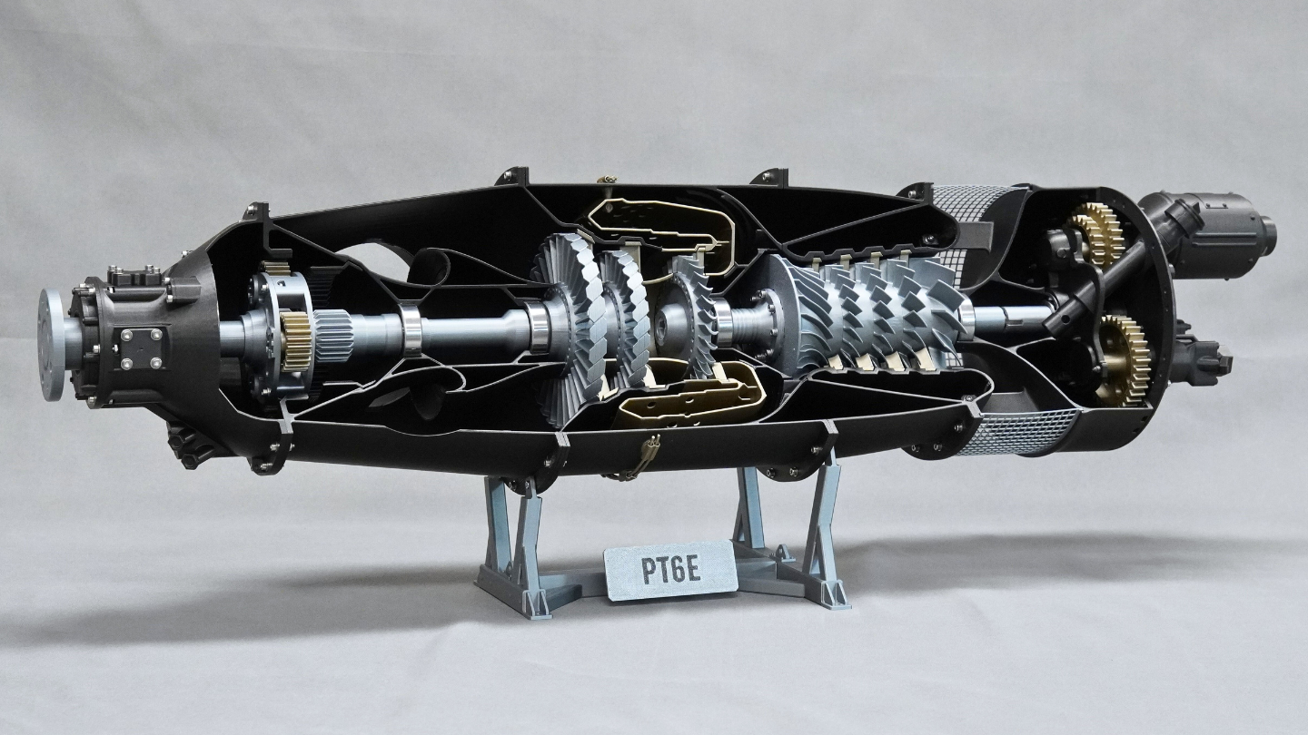Pratt & Whitney PT6E Model Engine – White Goose Prints LLC